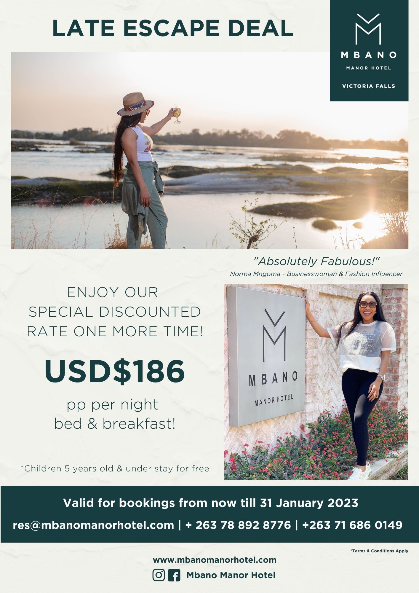 Experience Mbano Manor Hotel | Luxury Accommodation in Victoria Falls